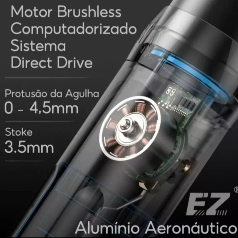 Tattoo เครื่องสักลาย Custer จากแบรนด์ดัง EZ สโตรก 3.5mm สักติดง่าย ...