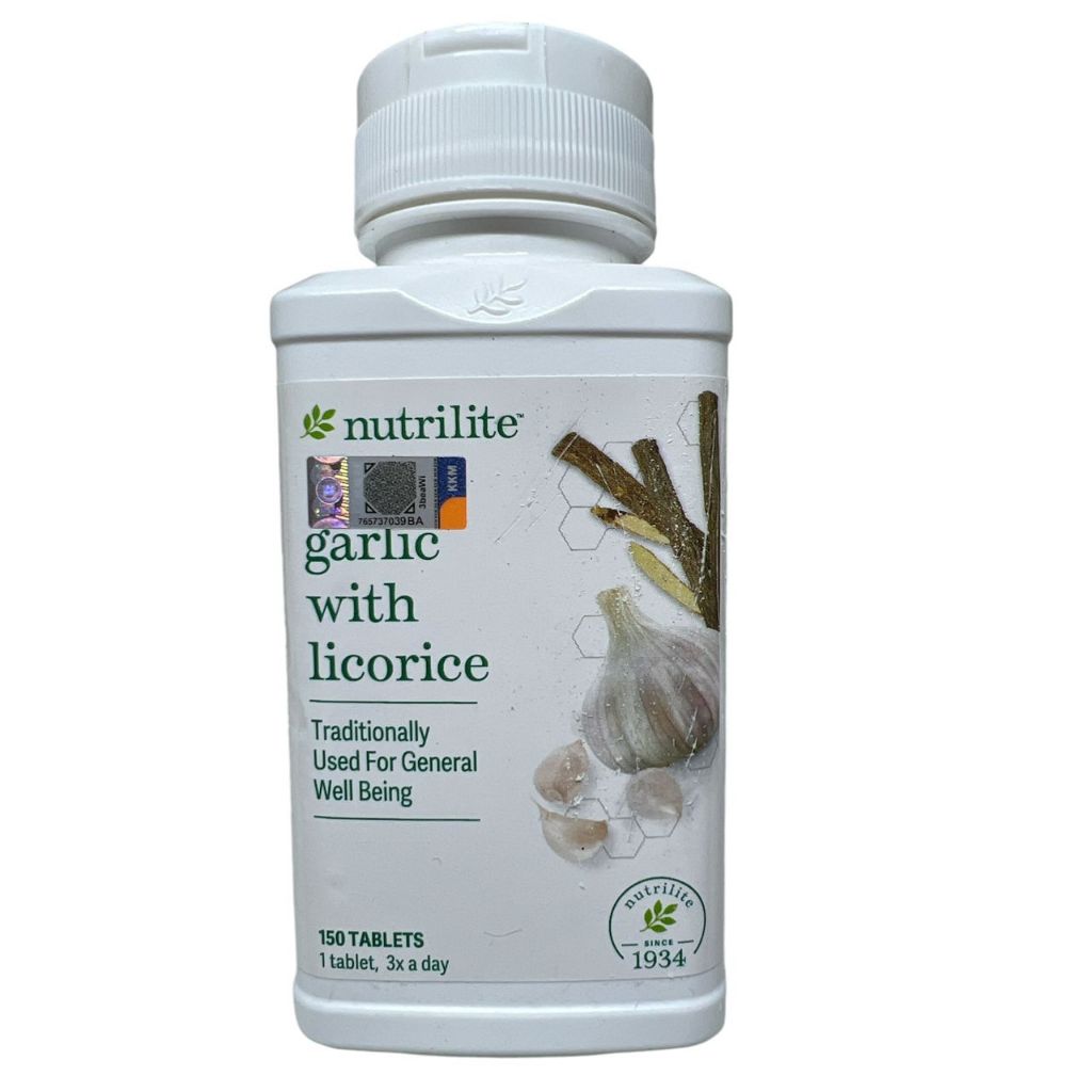 Garlic With Licorice NUTRILITE (150 Tab) กระเทียมอัดเม็ด | Shopee Thailand