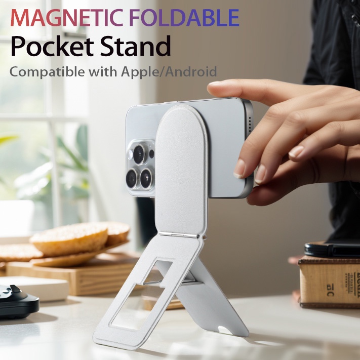 ขาตั้งโทรศัพท์มือถือ แม่เหล็ก MAGNETIC FOLDING Pocket Slant Stand ...