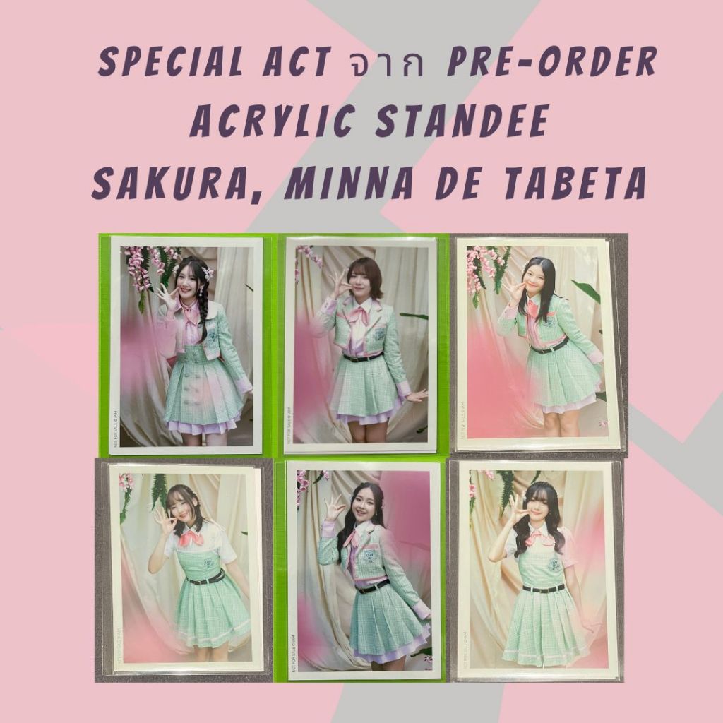 CGM48 รูปพิเศษ Special Act จาก PreOrder อะคริลิคแสตนดี้ Acrylic Standee 8th Single Sakura, Minna ...