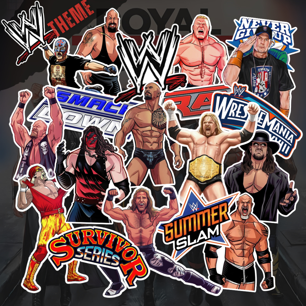 สติ๊กเกอร์ WWE สติ๊กเกอร์มวยปล้ำ สติ๊กเกอรฺแปะ Notebook, Skateboard ...