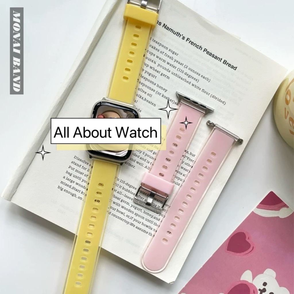 พร้อมส่ง สายนาฬิกาแบบเจลลี่ ใช้ได้กับ Smart Watch 10 9 8 7 6 5 4 3 2 1 ...