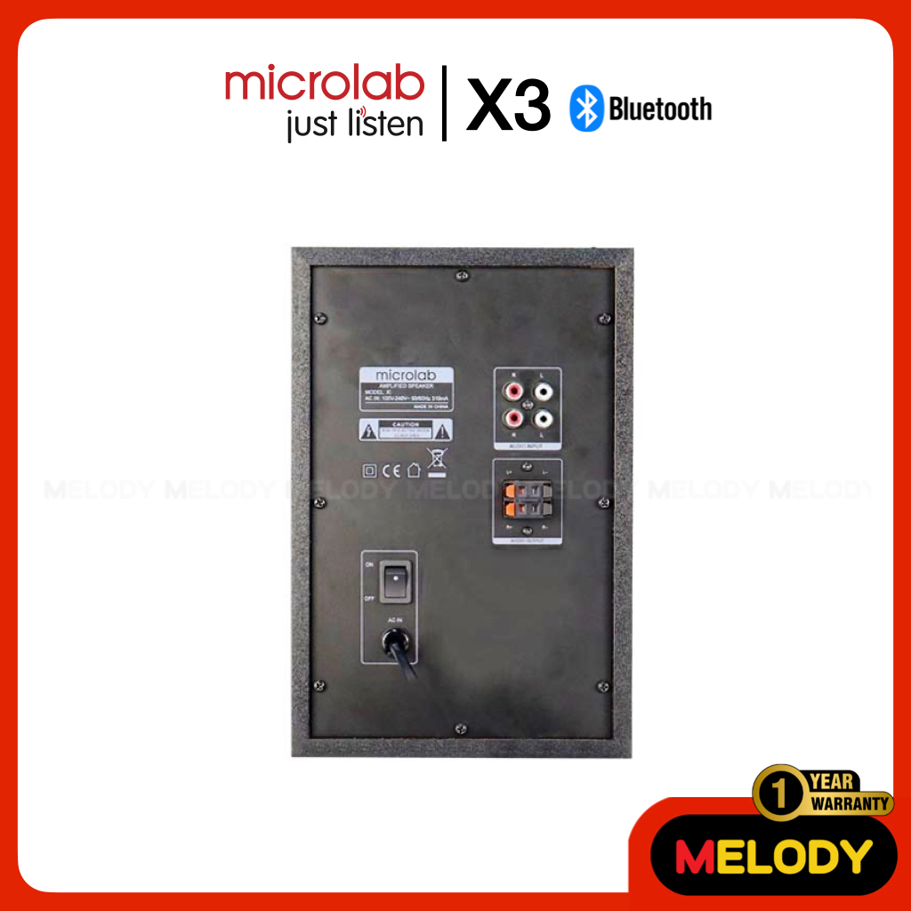Microlab X3BT บลูทูธ สุดยอดพลังเสียงเบส 98w.RMS รับประกันศูนย์ microlab 1 ปี | Shopee Thailand