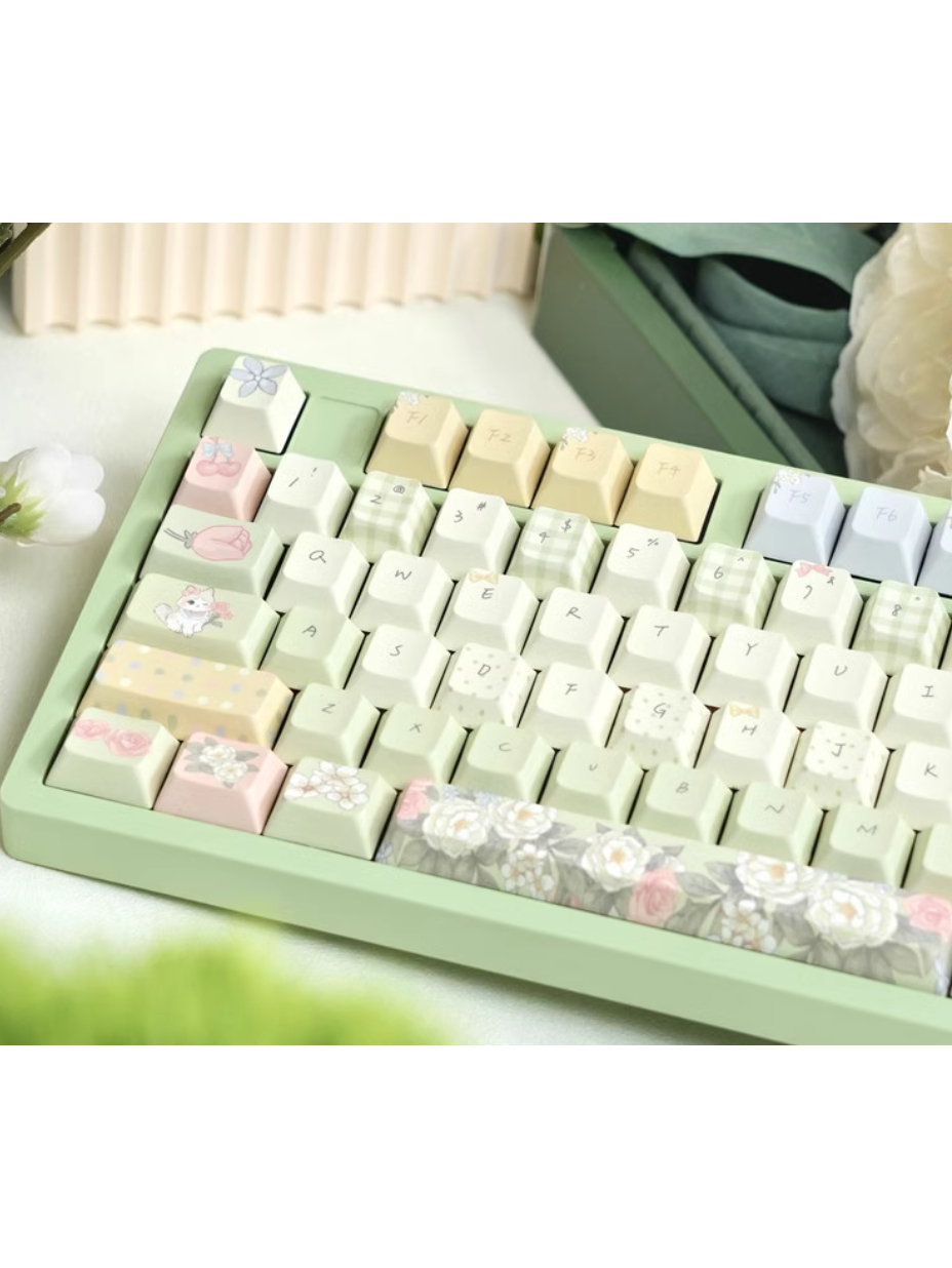 Spring Meow Flower Letter Keycaps PBT Cherry Profile | Shopee Thailand
