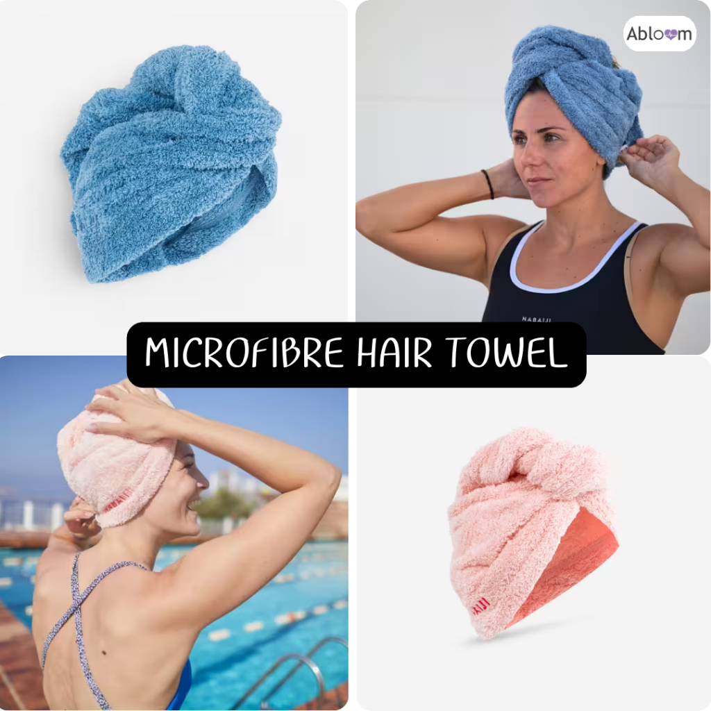 NABAIJI ผ้าเช็ดผม ผ้าขนหนูสัมผัสนุ่ม Soft Microfiber Hair Towel ...