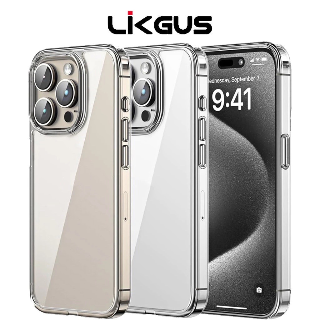 LIKGUS Clear Case เคสใส ขอบนิ่ม-หลังแข็ง ใช้สำหรับ iPhone 16 Pro Max ...