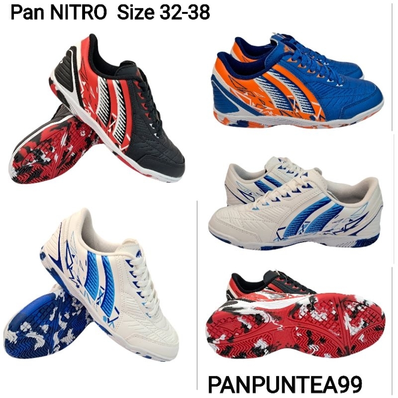 PAN NITRO รองเท้าฟุตซอลแพน PF14NA รุ่นใหม่ล่าสุด พื้นลาย | Shopee Thailand