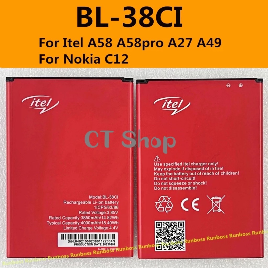 BL-38CI แบตเตอรี่ สำหรับ itel A27 A551L A49 A661L สำหรับ iTel A49 A631L A58 A58 Pro/bl-38ci ...