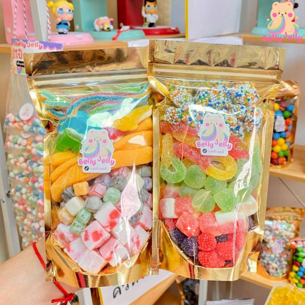 เยลลี่ 1 แถม 1 = 300g แถม 300g เยลลี่เคลือบน้ำตาล ขนม เจลลี่ เยลลี่ตัก ขนมกินเล่น | Shopee Thailand