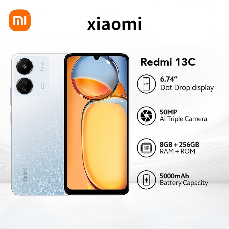 [COD] Redmi 13C*RAM 8G+ROM 256G*หน้าจอหยดน้ำขนาด 6.74 นิ้ว 90Hz *สมาร์ท ...