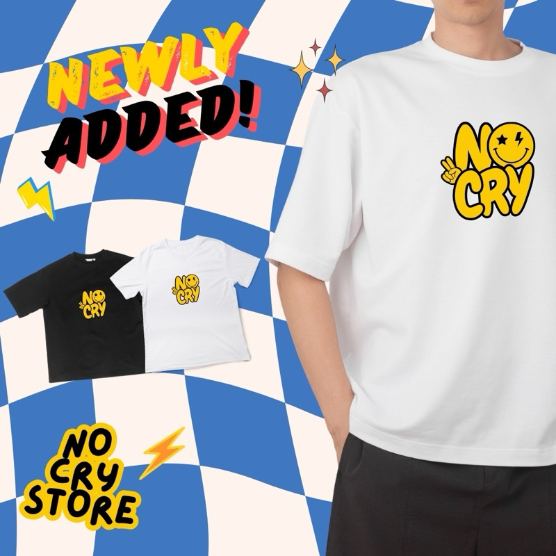 NO CRY - เสื้อยืดโอเวอร์ไซส์ #oversize | Shopee Thailand