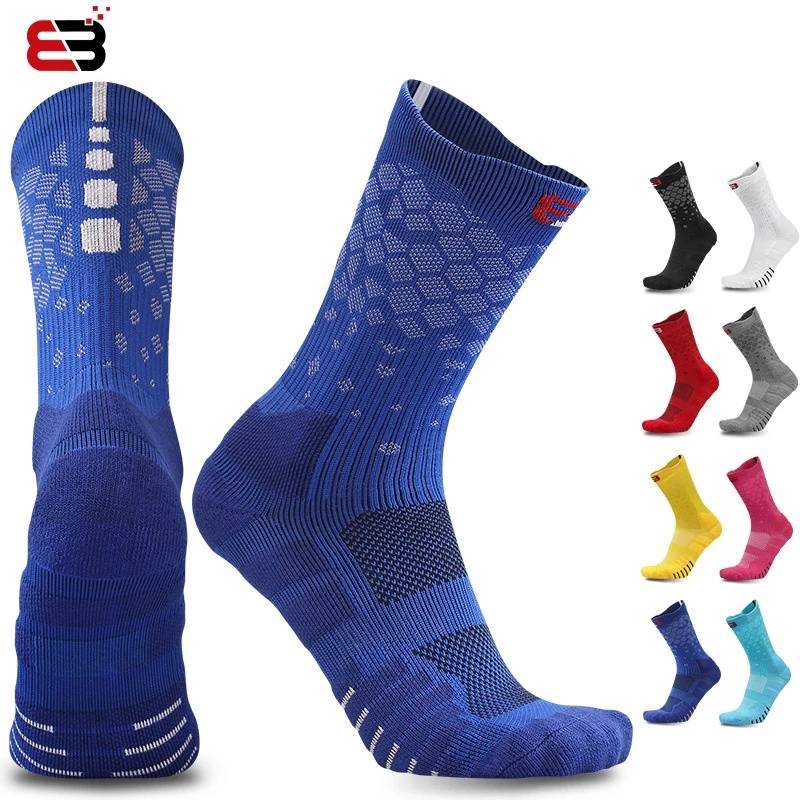 Mid-Calf Compression Socks ถุงเท้าวิ่งยาวครึ่งแข้งรัดกล้ามเนื้อ สีล้วน ...