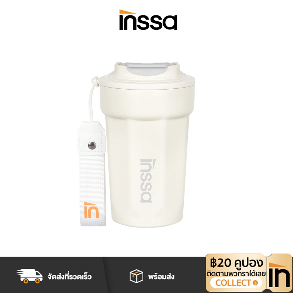 INSSA กระบอกน้ำเก็บความร้อน 316 สแตนเลส 2 ชั้น แบบพกพา แก้วน้ำเก็บความ ...