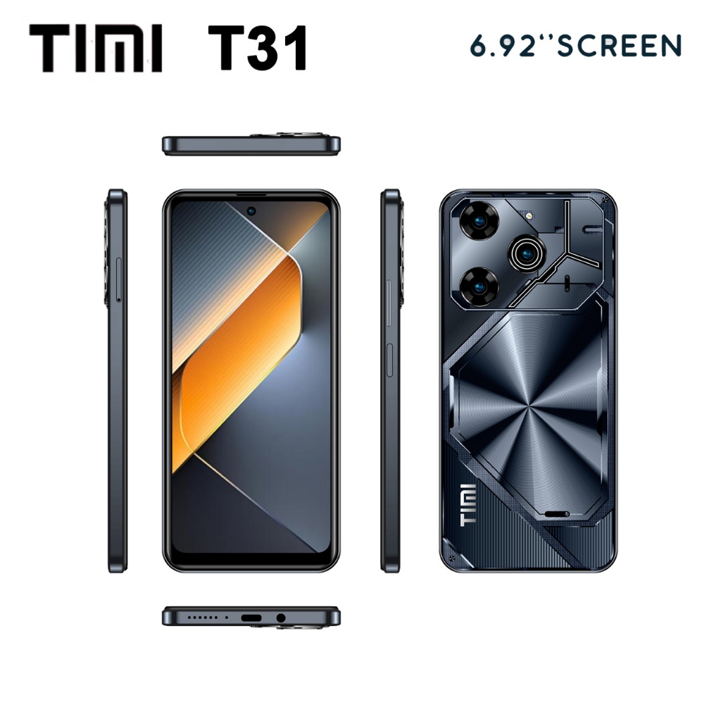 โทรศัพท์ TIMI T31 (6+128GB) จอIPS ขนาด 6.92 นิ้ว Quad-Core แบต 6500mAh Android 13 เล่นได้ 2 จอ ...