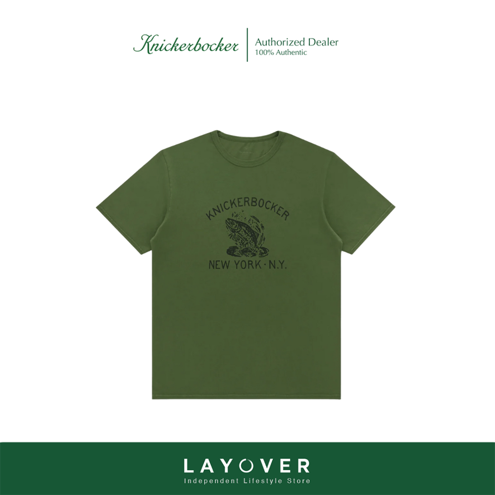 [ส่วนลด10% DDX10DECW1] Knickerbocker Camp Tee Green | Shopee Thailand