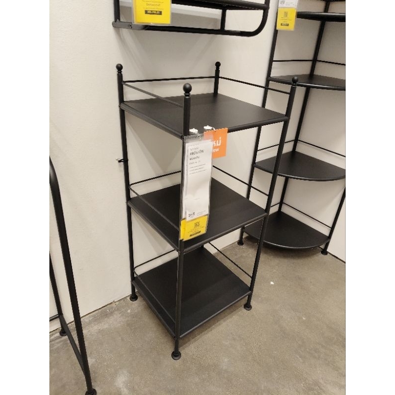 IKEAshopping FROSJON เฟรอเควิน ชั้นวางของ เตี้ย ดำ, 40x96 ซม | Shopee ...