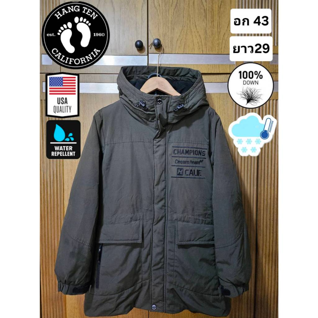 เสื้อกันหนาวขนเป็ด Parka แบรนด์ Hangten USA มือ2ของแท้ | Shopee Thailand