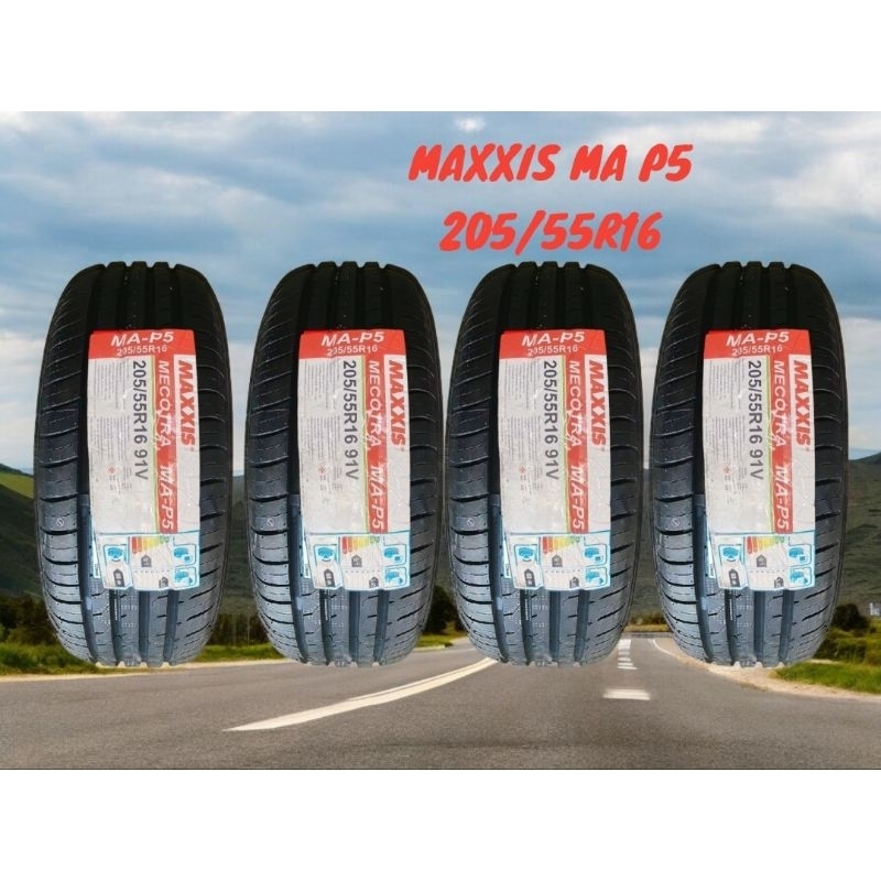 ยางรถยนต์205/55R16 MAXXIS MA P5 ยางแมกซีส ดอกยางนุ่มเงียบ ยางปีใหม่2024 ...