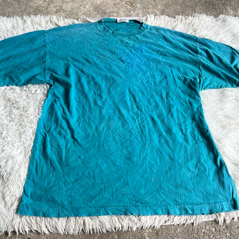 เสื้อสีพื้นสีฟ้าเข้ม pure stuff ป้ายติด L | Shopee Thailand