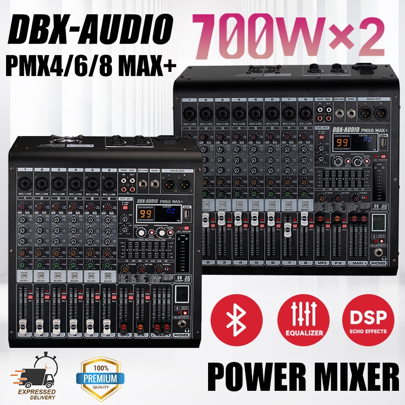 DBX-AUDIO PMX4/6/8MAX+ มิกเซอร์, การเชื่อมต่อบลูทูธ, usb มิกเซอร์ ...
