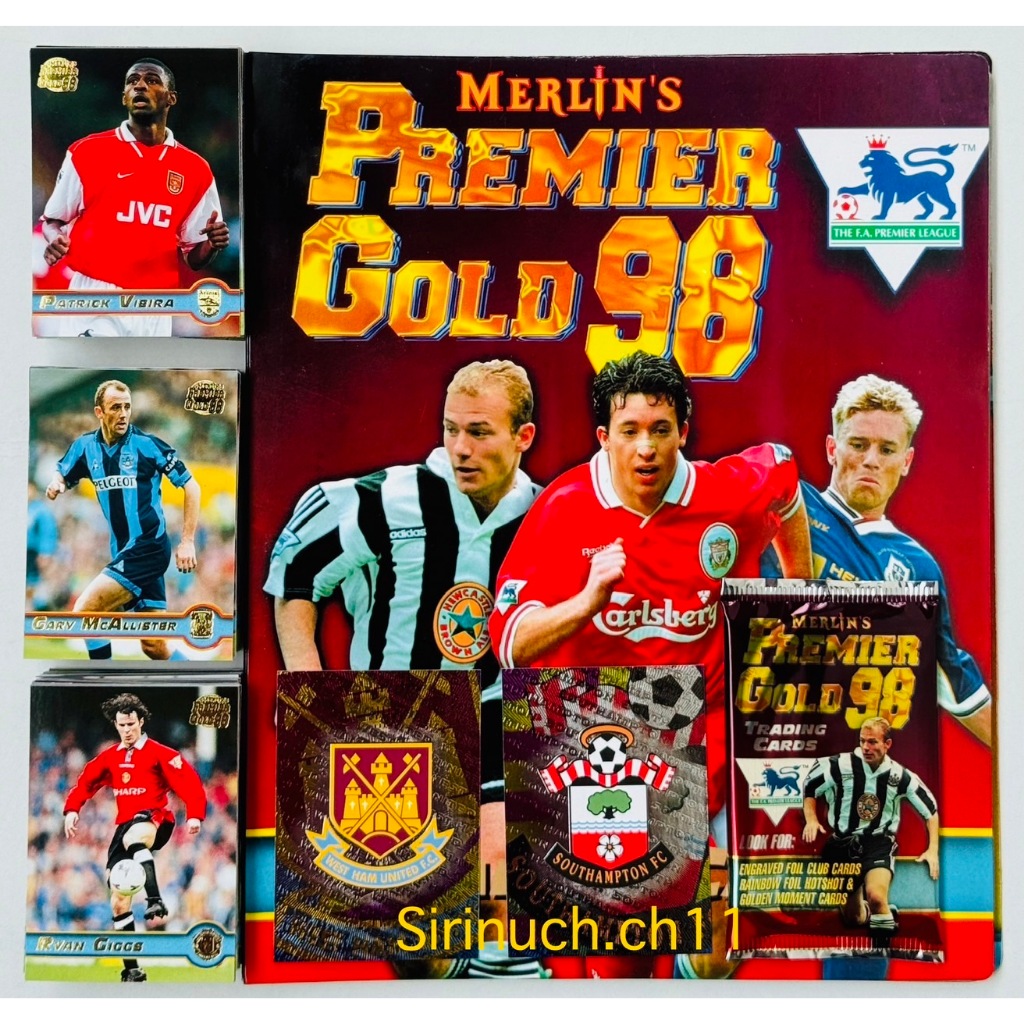 อัลบั้มและการ์ดฟุตบอล Merlin''s Premier Gold 1998 ครบชุด | Shopee Thailand