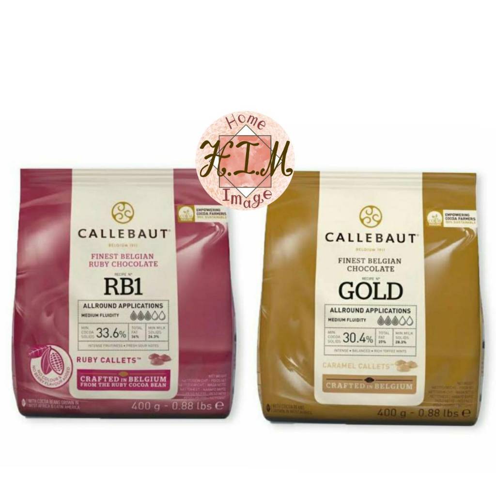 ช๊อคโกแลตแท้ Callebaut Dark Chocolate แบบแพ๊คเกจ 400 g.(Callebaut Ruby/Callebaut Caramel ...