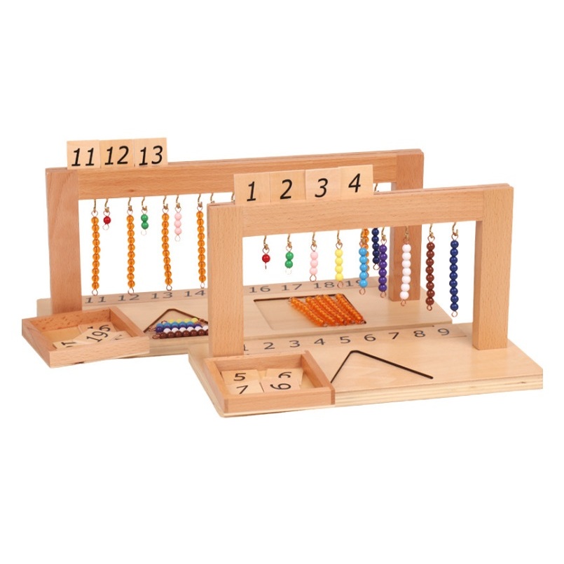 Montessori Colored Bead Rack : 1-9 11-19 Counting stick มอนเตสซอรี่ ของ ...