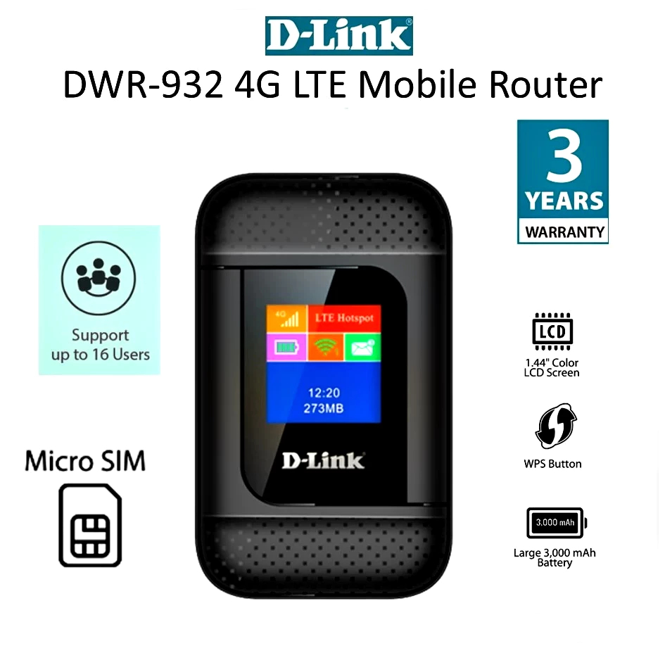 DWR-932 N300 4G/LTE Mobile pocket router | Shopee Thailand
