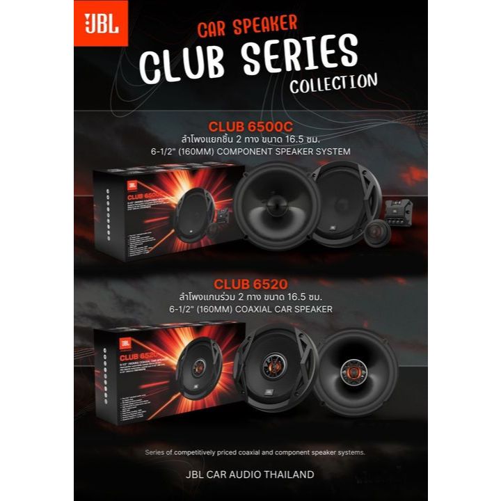 ลำโพงเสียงดีแบนด์ดัง JBL มีให้เลือก 2 แบบ 1.ลำโพงแยกชิ้น JBL CLUB 6500C 2. ลำโพงแกนร่วม JBL CLUB ...