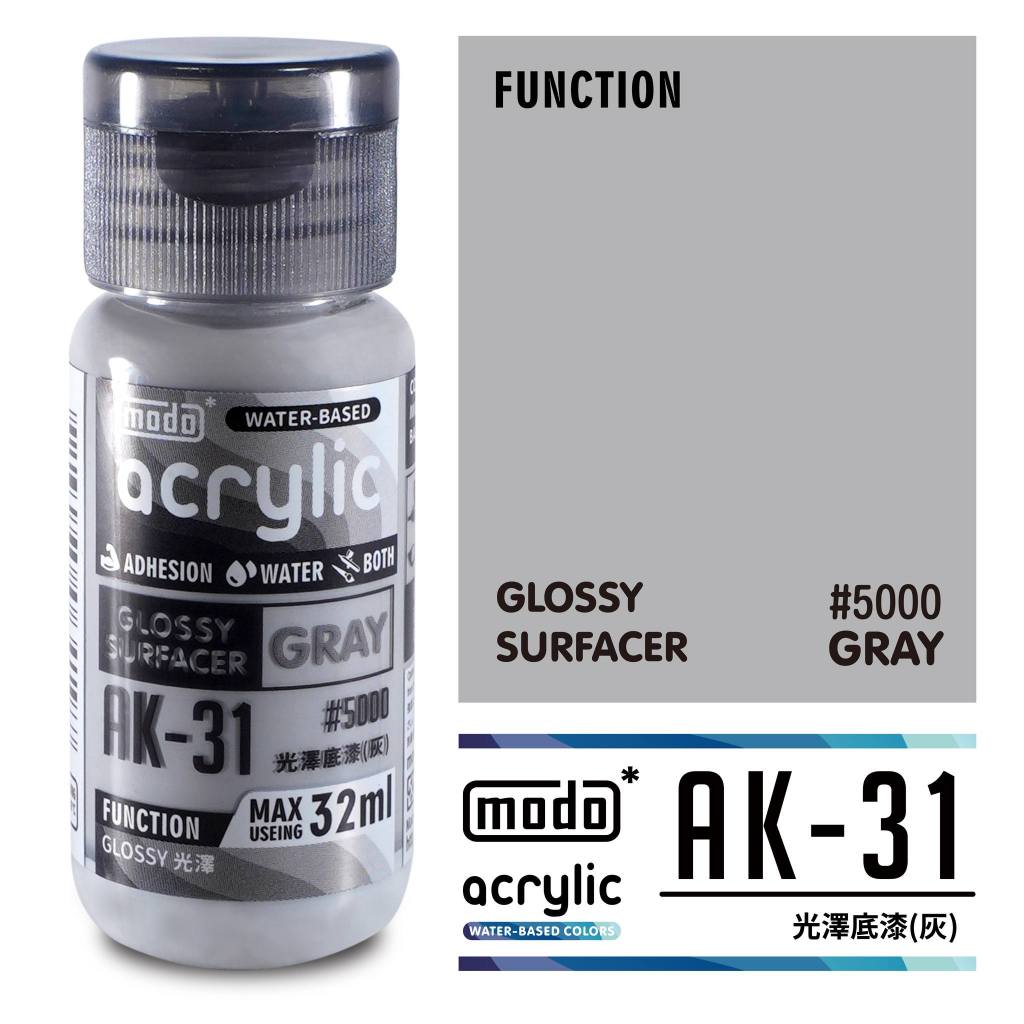 MODO AK31 GLOSSY SURFACER GRAY#5000 อะคริลิคสูตรน้ำ ของโมโดกลุ่มสีรอง ...