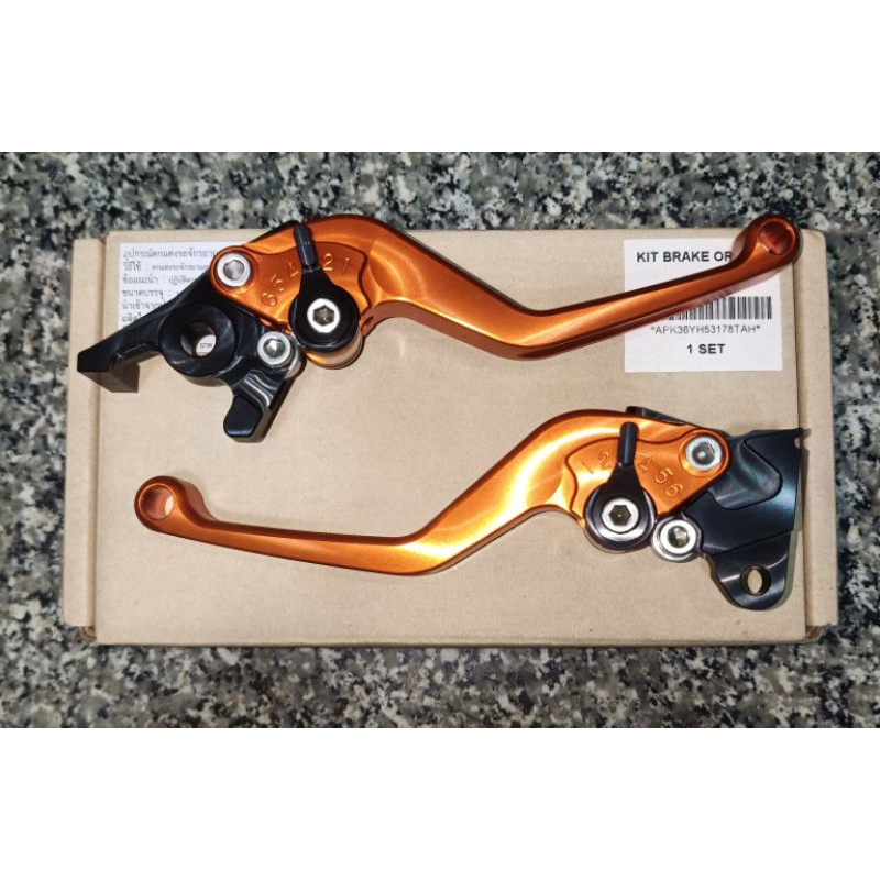 ก้านมือเบรคซ้ายขวาสีส้ม BIKERS PCX (KIT BRAKE ORANGE) | Shopee Thailand
