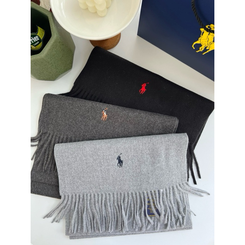 ผ้าพันคอ P.OLO RALPH LAUREN Wool Scarf | Shopee Thailand