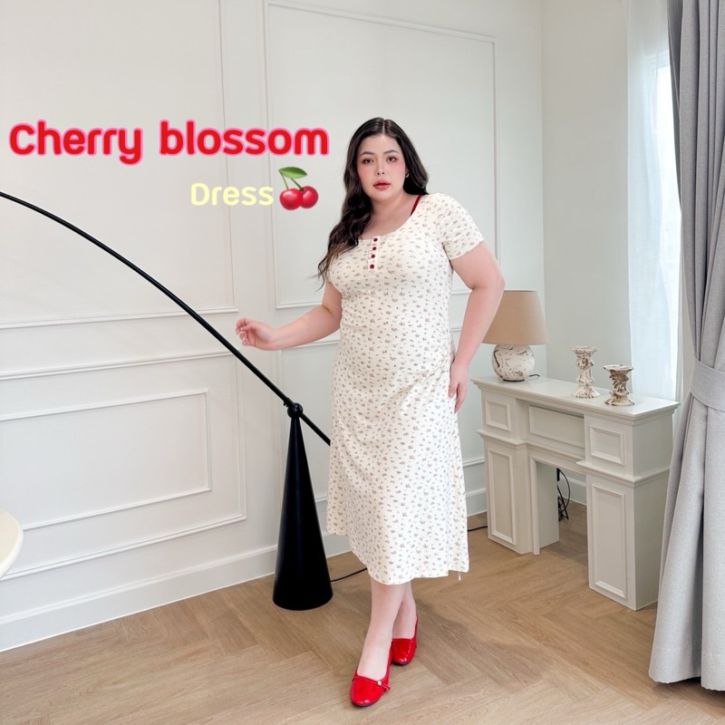 (DPWNAXU ลด 45.-) Lady M | Cherry blossom dress เดรสสาวอวบ Everydaylook เที่ยวชิลๆ ใส่สบาย ...