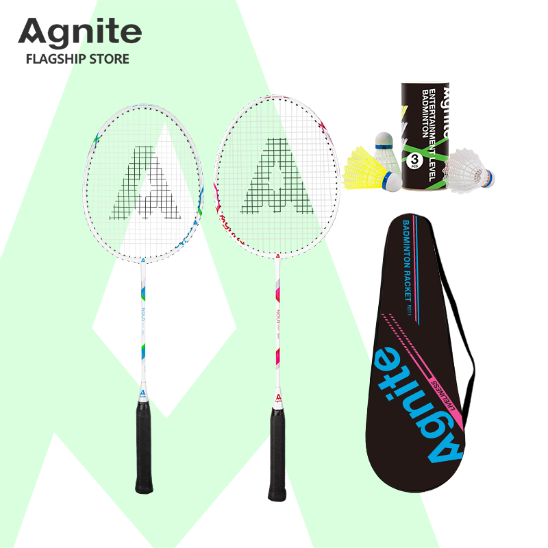 Agnite (ของแถมฟรี) ไม้แบดมินตัน ไม้แบด พร้อมกระเป๋าใส่ไม้แบด ทนทาน ...