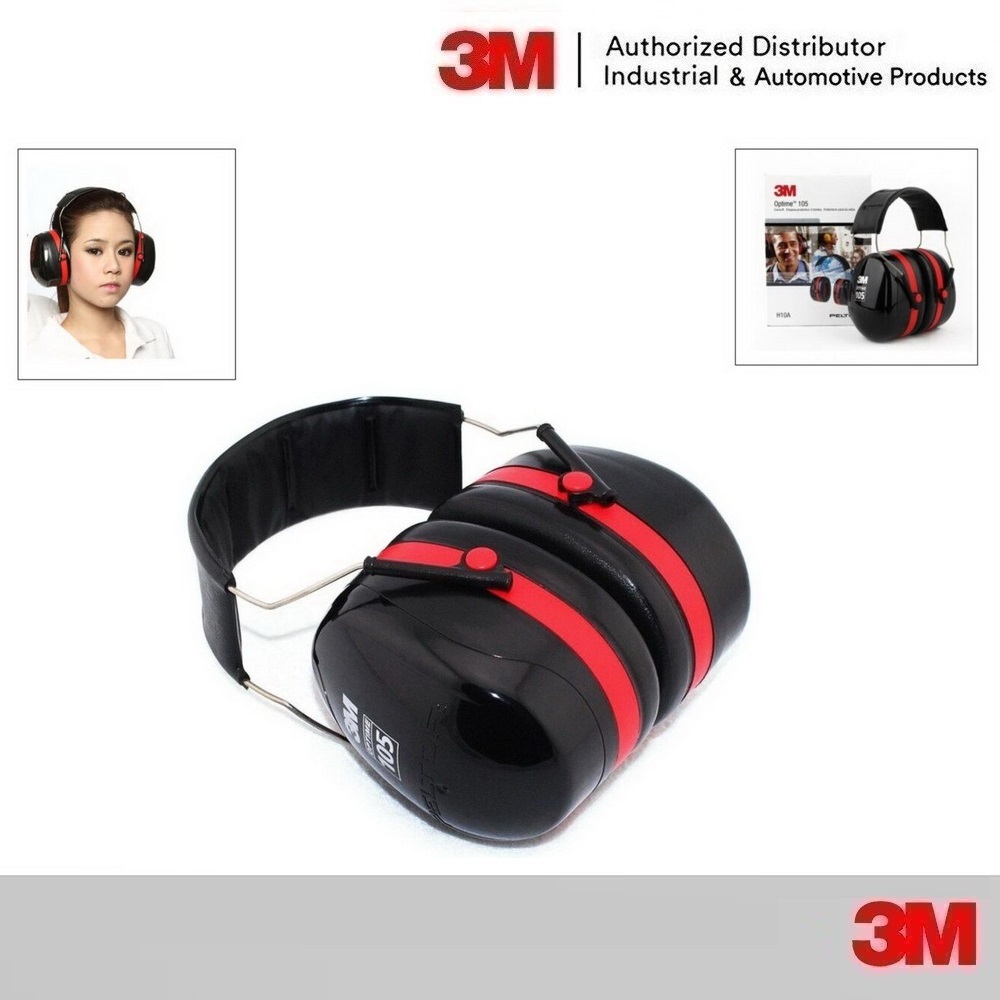 3M ครอบหูลดเสียง Earmuff รุ่น Optime 105 H10A แบบคาดศีรษะ , H10B แบบคล้องคอ | Shopee Thailand