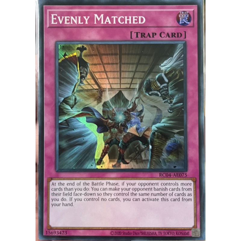 Yugioh Asia-Eng [RC04-AE075] Evenly Matched (Super Rare) การ์ดเกมยูกิแท้ถูกลิขสิทธิ์ | Shopee ...
