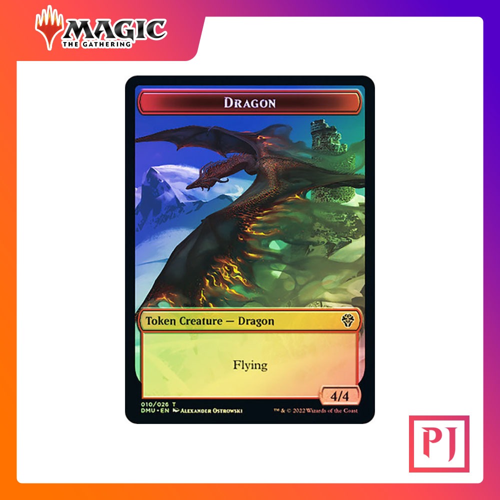 [MTG] Dragon Token // Phyrexian Token [DMU] [TOKEN] [COMMON] [FOIL] [ENG] (การ์ดเมจิค / Magic ...