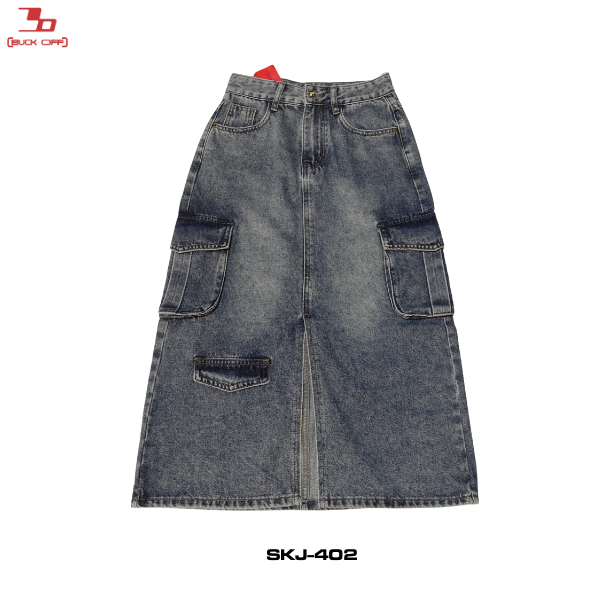 BUCKOFF :รุ่น SKJ-402 SKIRT กระโปรง กระโปรงยาว กระโปรงยีนส์ | Shopee Thailand