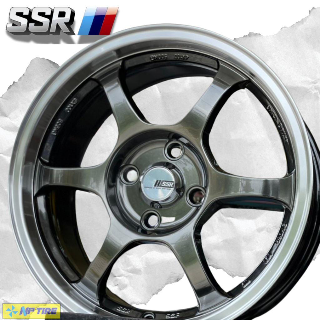 ล้อแม็กซ์ลาย SSR ขนาด 15 นิ้ว (ไฮเปอร์แบล็ก) ล้อแต่งสำหรับเก๋งอีโก้คาร์ ...