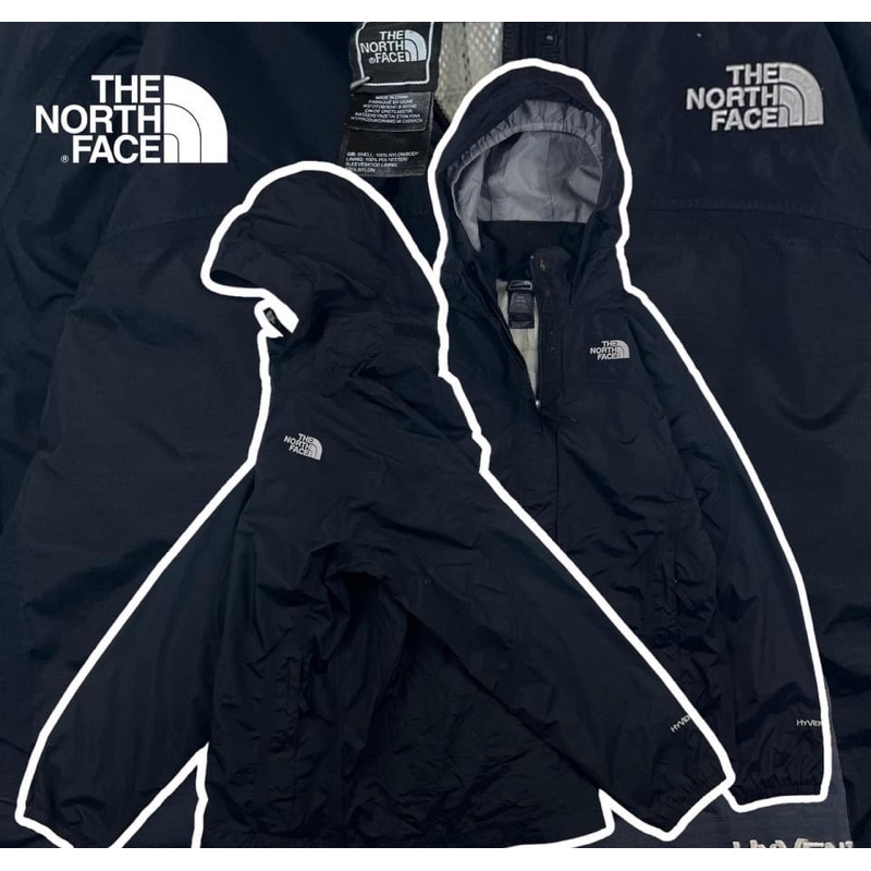 TNF The north face hyvent สีดำ หมวกพับได้ อก34 | Shopee Thailand