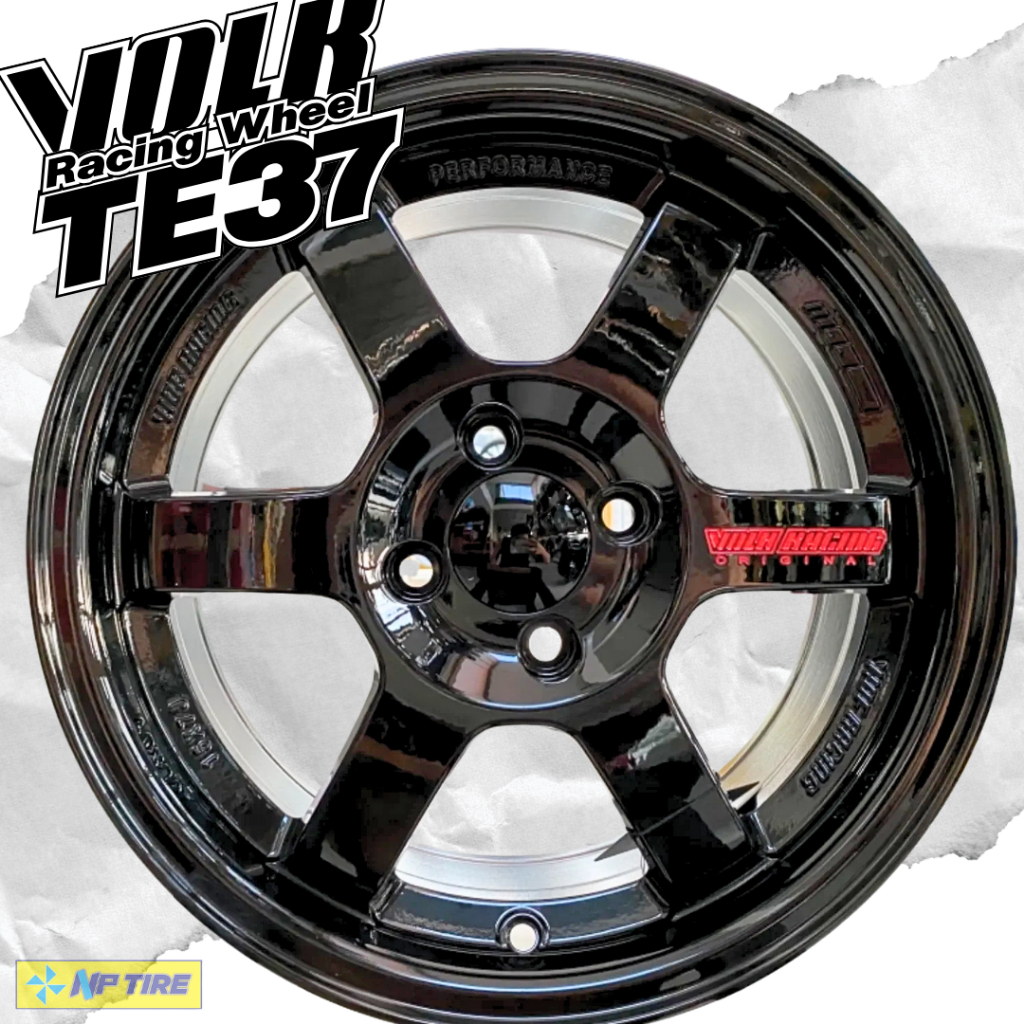 ล้อแม็กซ์ลาย TE37(ล้อเบา) ขนาด 15 นิ้ว (สีดำเงา) ล้อแต่งสำหรับเก๋งอีโก้คาร์ (ชุด 4 วง) | Shopee ...