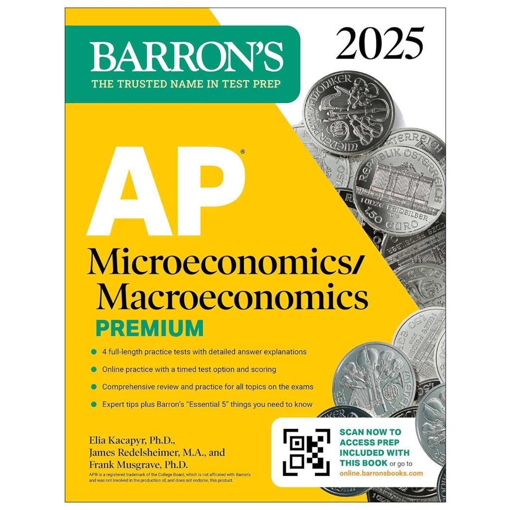 AP MICROECONOMICS/MACROECONOMICS PREMIUM, 2025:4 PRACTICE TESTS ...