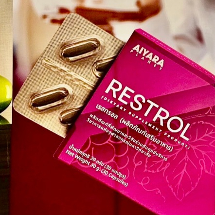 Restrol เรสทรอล อาหารเสริม Resveratrol สารสกัดแน่นเต็มโดส 1 กล่อง 30 ...