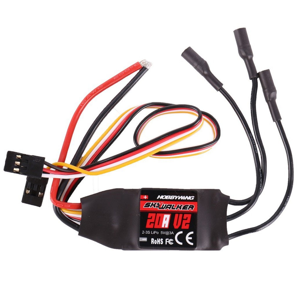 Hobbywing Skywalker brushless ESC 20A/30A/40A/50A/60A/80A/120A-V2 (พร้อมปลั๊กกล้วย) ส่งจาก ...