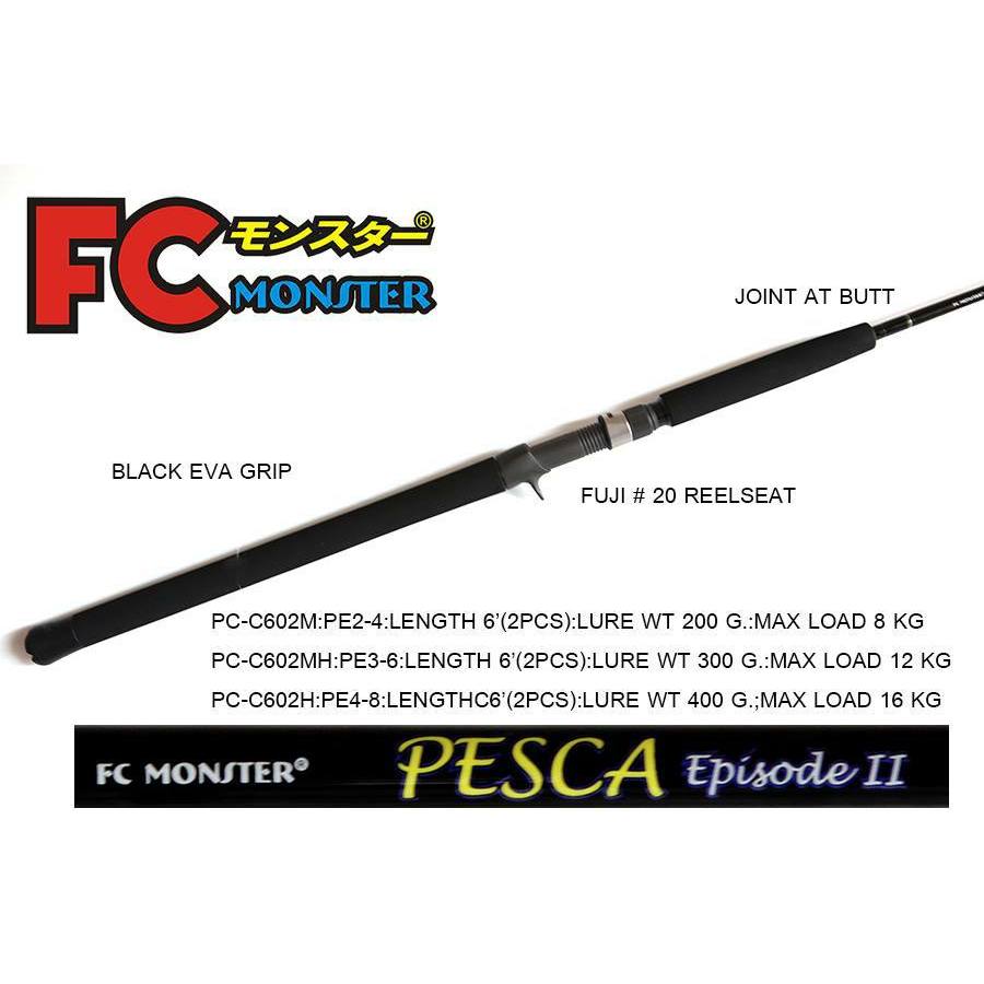 คันเบ็ด FC Monster : PESCA 2 คันตกปลาบึก หน้าดิน ต่อโคน 2 ท่อน | Shopee ...