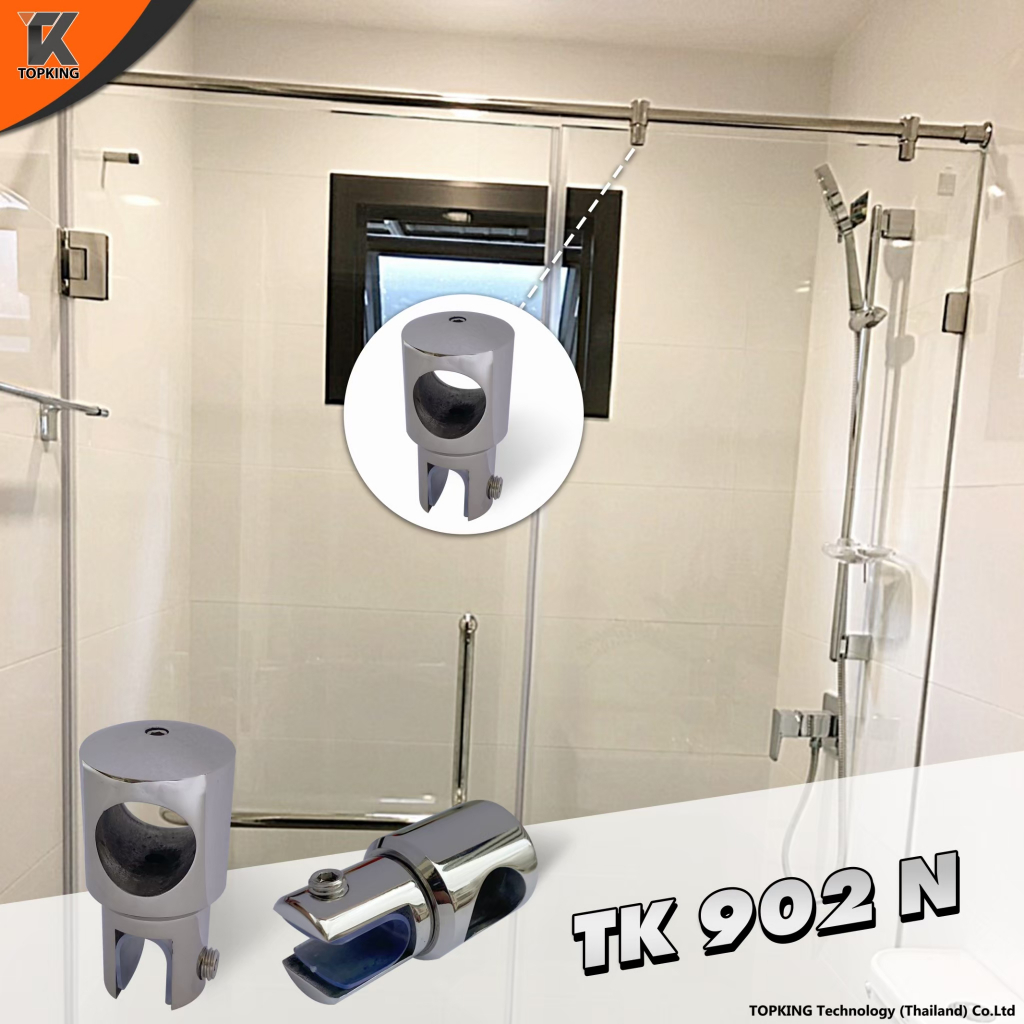 ตัวยึดกระจกกันแกว่ง Stainless 304 ตัวร้อยท่อ กันแกว่ง ข้อยึดท่อกลม รุ่น TK 902 N | Shopee Thailand