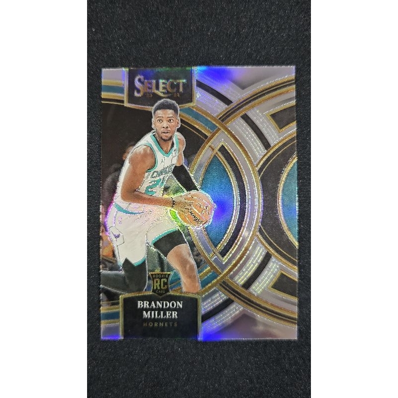 Brandon Miller RC 2023-24 Panini Select Basketball Premier Silver Prizm ...