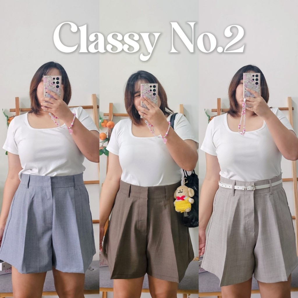 𝗝𝗮𝗶𝗸𝗼 𝗖𝗹𝗮𝘀𝘀𝘆 No.2 กางเกงขาสั้นสาวอวบ เอว 34-40 | Shopee Thailand