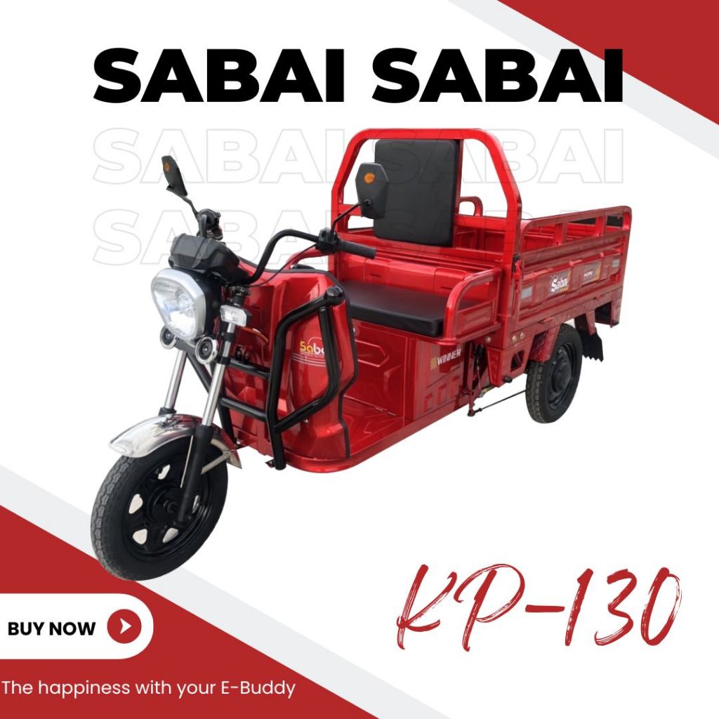SabaiMall-KP-130 3ล้อกะบะไฟฟ้า สำหรับบรรทุก มอเตอร์ 650วัตต์ | Shopee Thailand