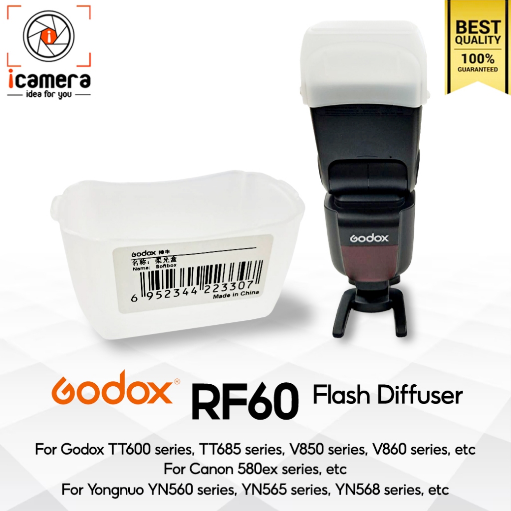 Godox Softbox RF60 Diffuser For Godox TT600 series, TT685 series, V850 ...